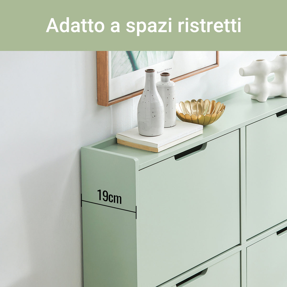 SoBuy Scarpiera grande e sottile verde - FSR100-GR– SoBuy-IT