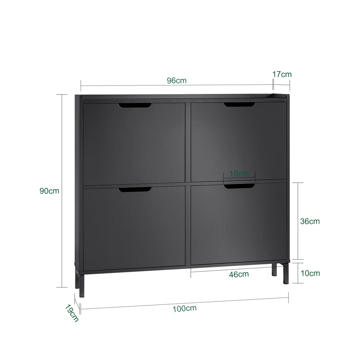 Scarpiera grande e sottile nera - FSR100-SCH– SoBuy-IT